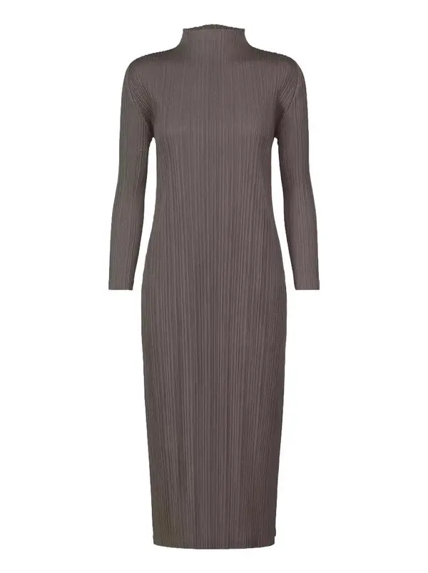 Issey Miyake Long Sleeve Midi Dress - Grey