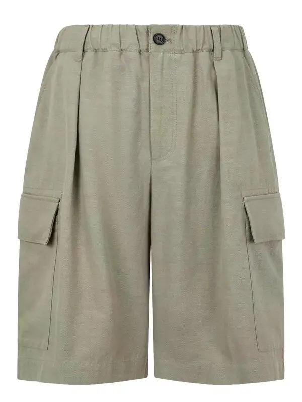 STUDIO TOMBOY Pleated Bermuda Shorts - Grey