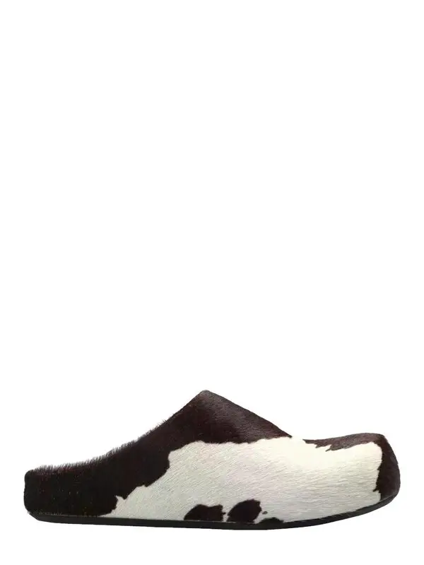 Marni Animal-print Calf-hair Sandals - Brown
