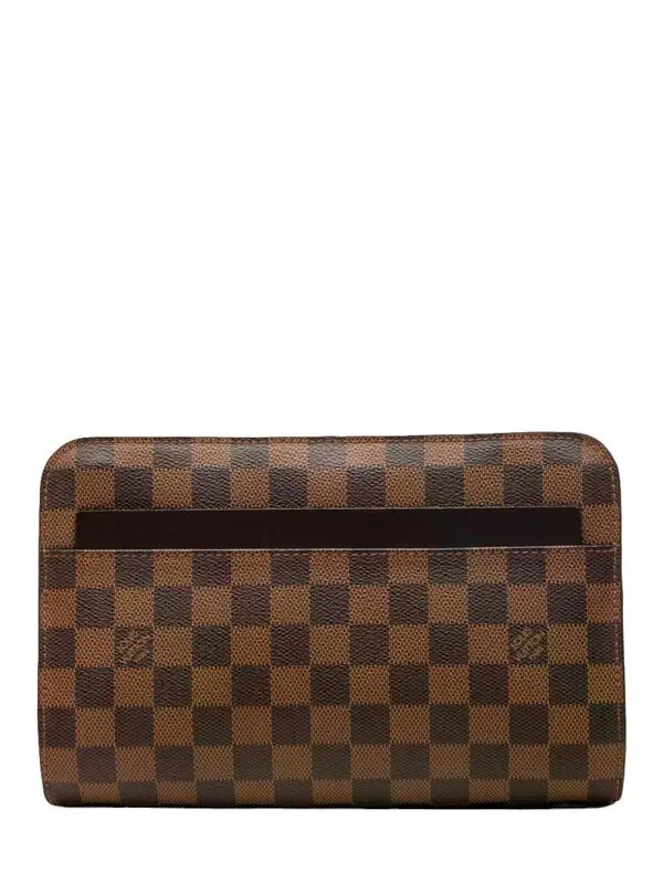 LOUIS VUITTON Damier Ebene Saint Louis Clutch Bag - Brown