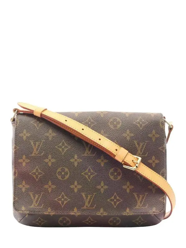 LOUIS VUITTON Monogram Musette Tango Shoulder Bag - Brown