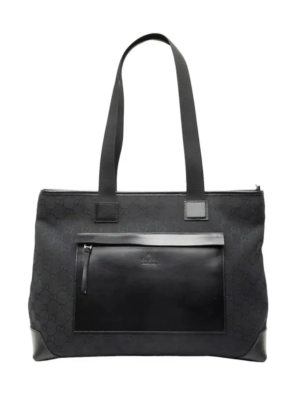 Gucci Gg Canvas Tote Bag - Black