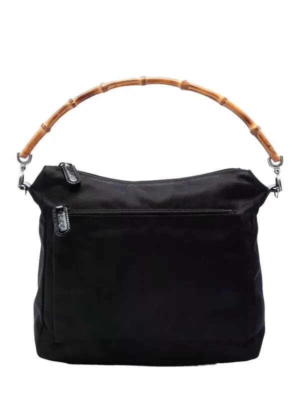 Gucci Nylon Bamboo Satchel - Black