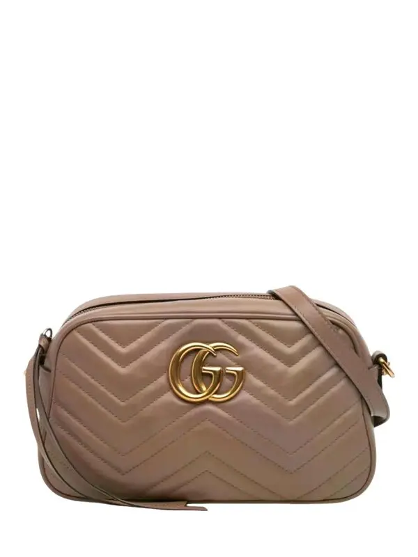 Gucci Gg Marmont Matelassé Leather Crossbody Bag - Brown