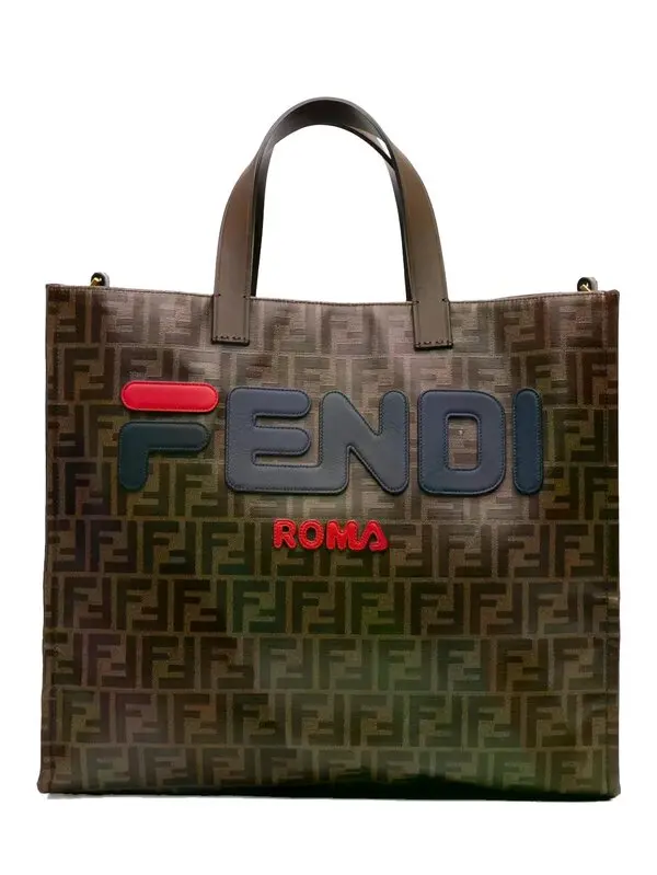 Fendi Ff 1974 Mania Shopping Tote Satchel - Brown