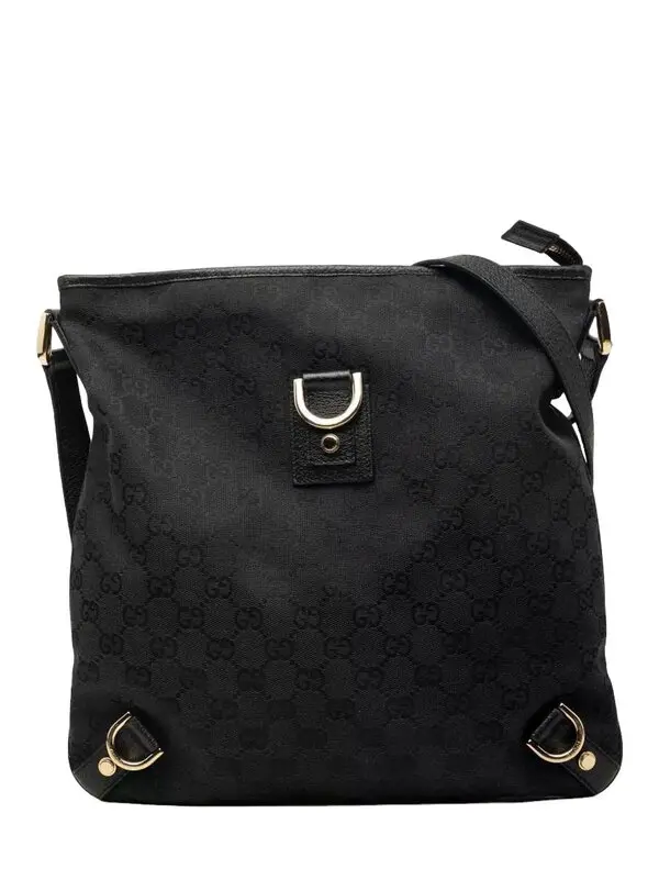 Gucci Gg Canvas Abbey D Ring Crossbody Bag - Black