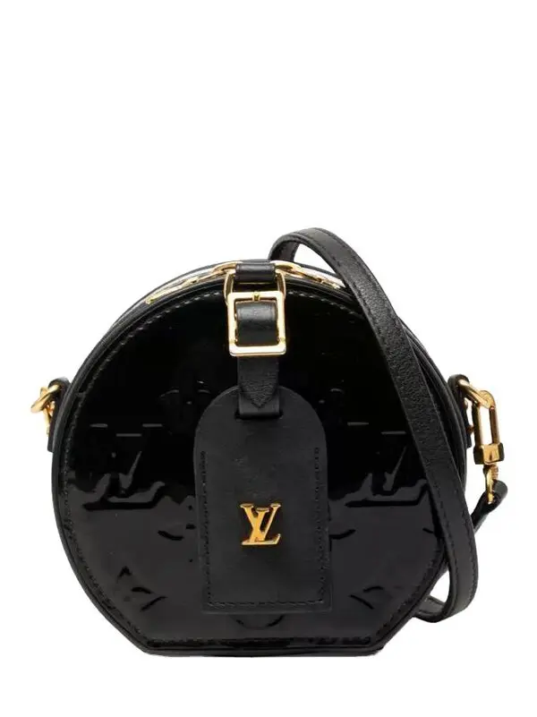 LOUIS VUITTON Monogram Vernis Mini Boite Chapeau Souple Crossbody Bag - Black
