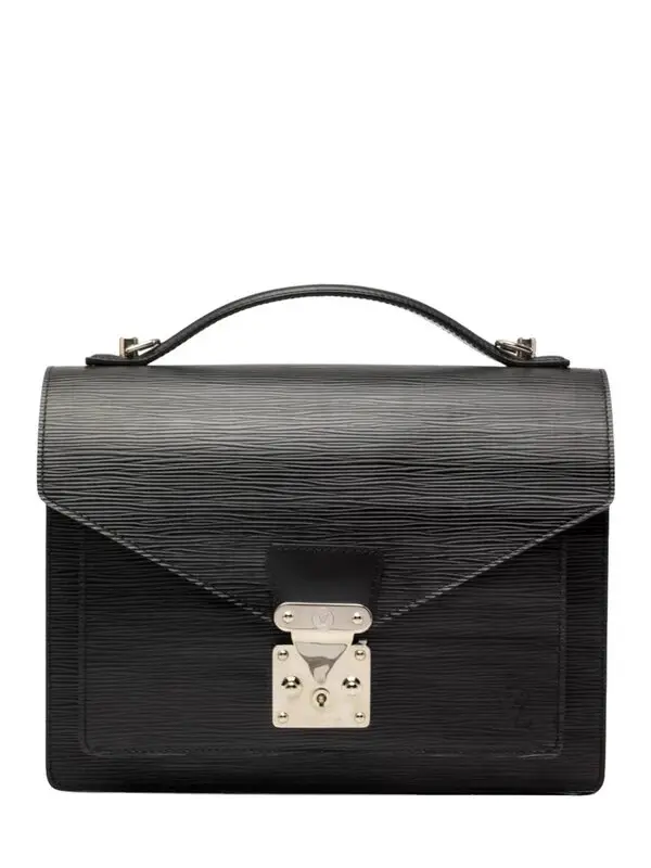 LOUIS VUITTON Epi Monceau 28 Satchel - Black