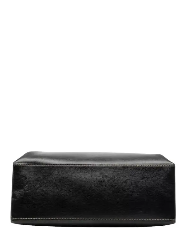 Loewe Bicolor Leather Velázquez Twist Top Handle Bag - Black