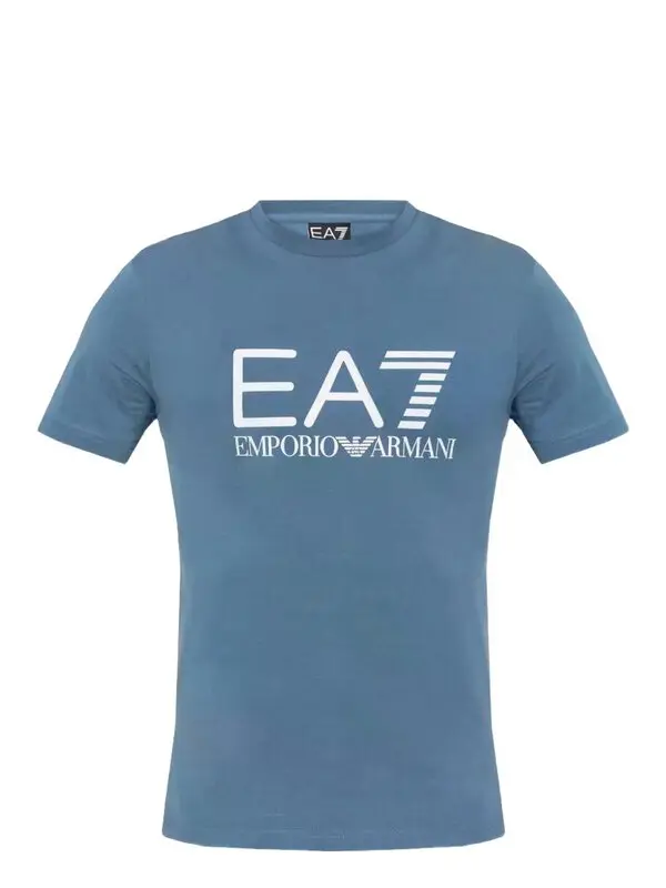 EA7 Logo-print T-shirt - Blue