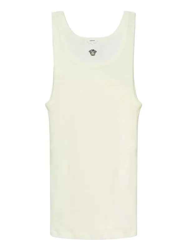 Versace Medusa Logo Wool Tank Top - Neutrals