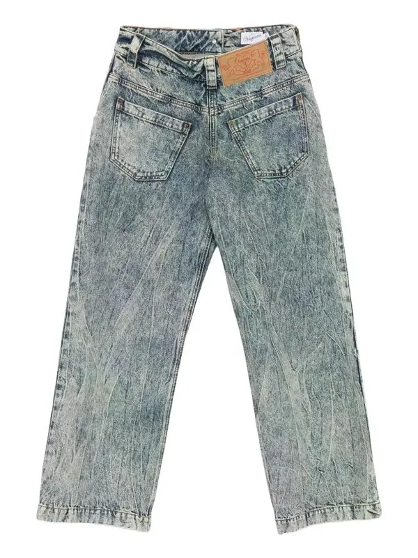 Vaquera Logo-patch Straight Jeans - Blue