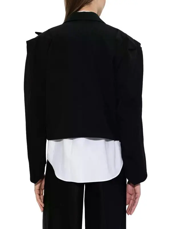 Noir Kei Ninomiya Star-panel Cropped Jacket - Black