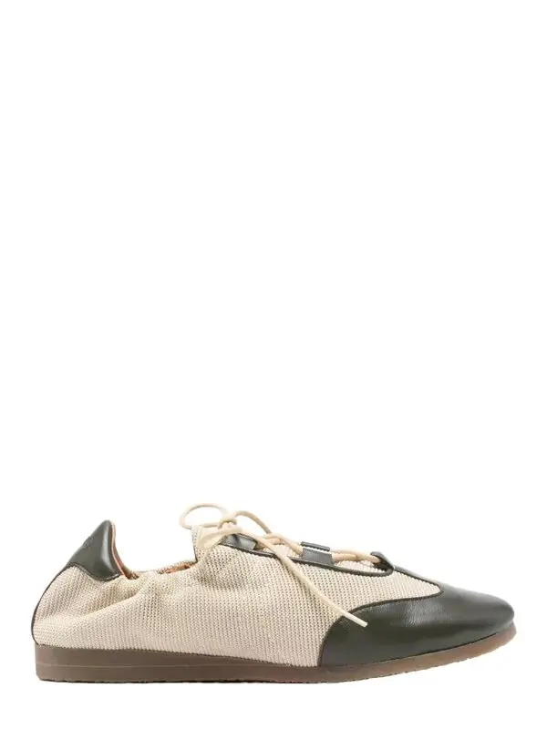 NAGUISA Raluca Leather-trim Sneakers - Neutrals