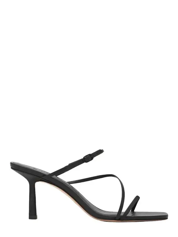 Studio Amelia Bias Wrap Mules - Black