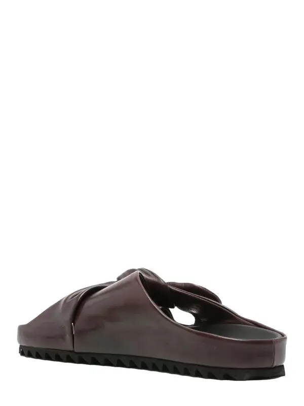 Officine Creative Pelagie Knotted Leather Mules - Brown