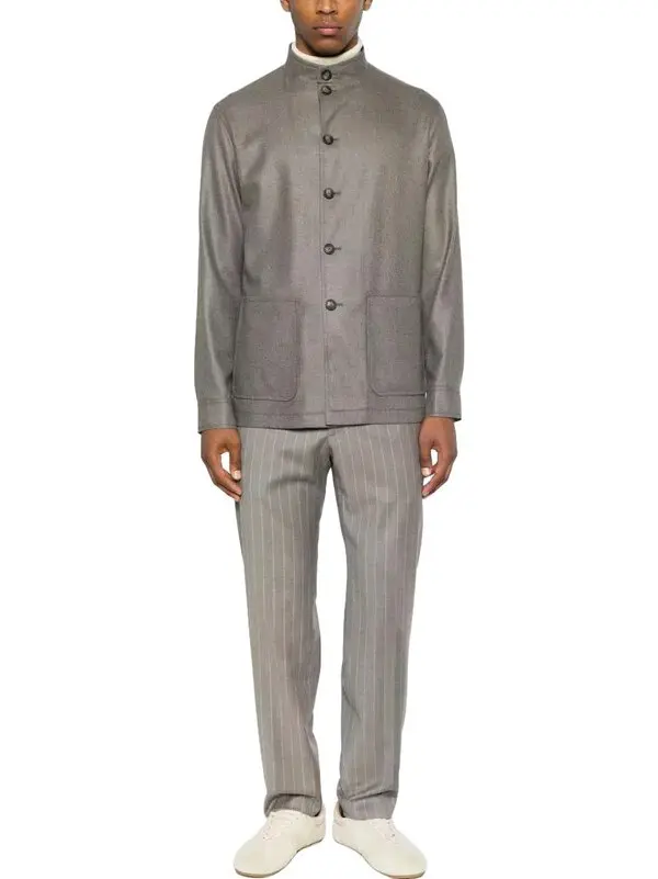 Tagliatore Klein Button-up Patch-pocket Jacket - Grey