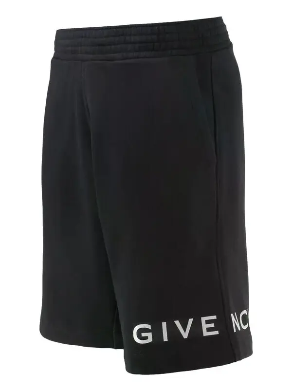 Givenchy Logo Detail Cotton Shorts - Black