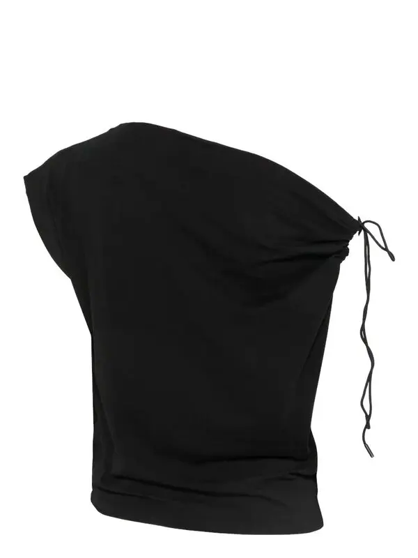 Alpha Studio Asymmetrical Neck Top - Black