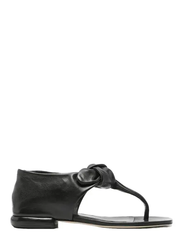 Officine Creative Suki Knot Detail Sandals - Black