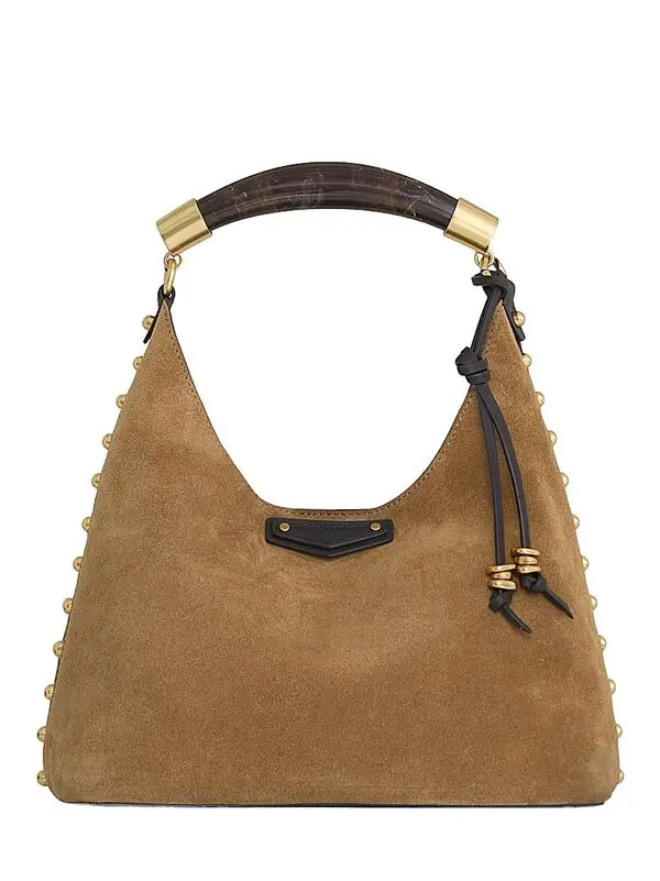 Rebecca Minkoff Nolita Small Suede Top Handle Bag - Chestnut