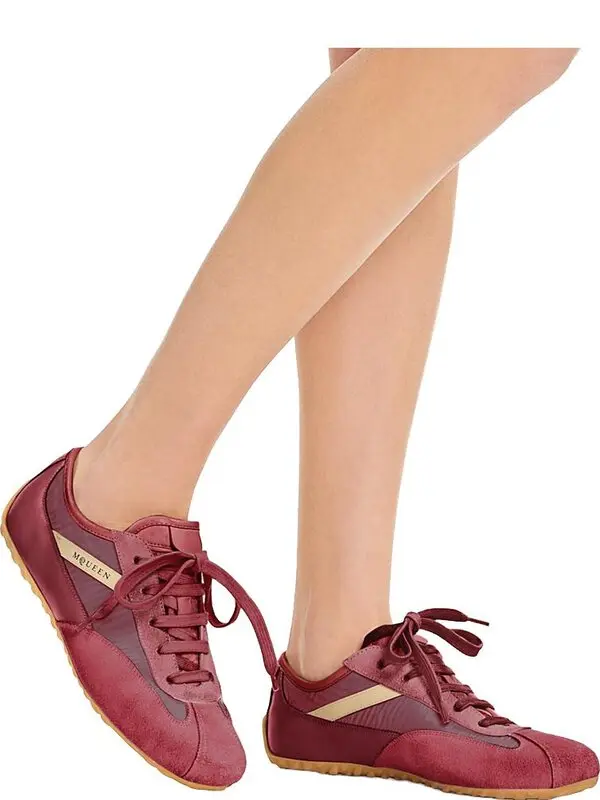Alexander McQueen Lace Up Sneakers - Ruby/dark Ruby