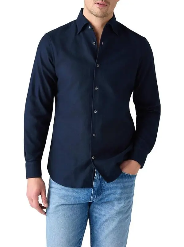 Robert Talbott Morgan Giro Inglese Shirt - Navy