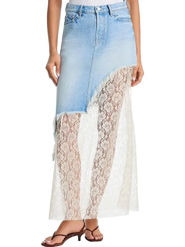 MOTHER The Peekaboo Maxi Skirt - Head Rush