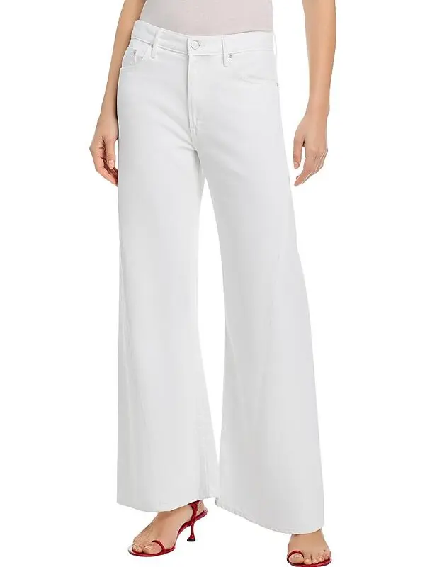 MOTHER The Lemon Twist Skimp High Rise Wide Leg Jeans - Pinch Of Salt