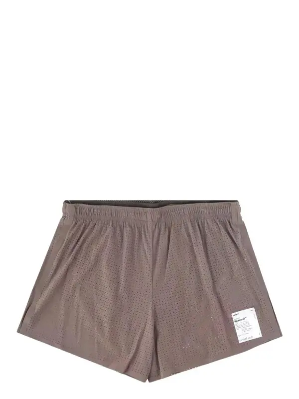 Satisfy Space-o 5 Perforated Running Shorts - Neutrals