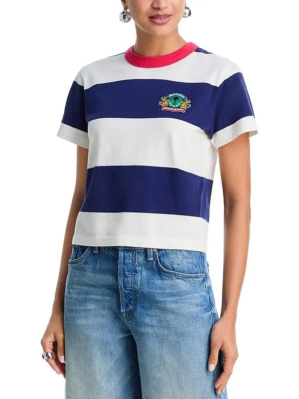 MOTHER The Boxy Goodie Goodie Tee - Jer True Blue And Fluff