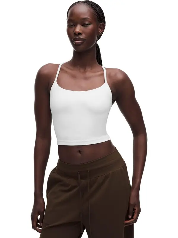 Lululemon Flow Y Cropped Tank Top - White