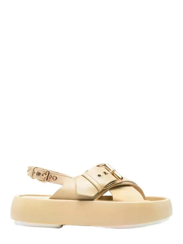 Agl Bulle Criss-cross Platform Sandals - Neutrals