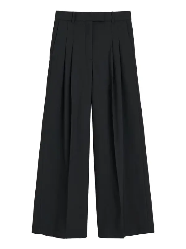 BY MALENE BIRGER Taalia Wide-leg Trousers - Black
