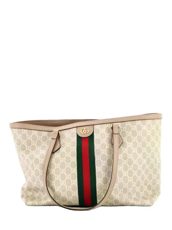 Gucci Ophidia Gg Coated Canvas Medium Shopping Tote Bag - Neutrals