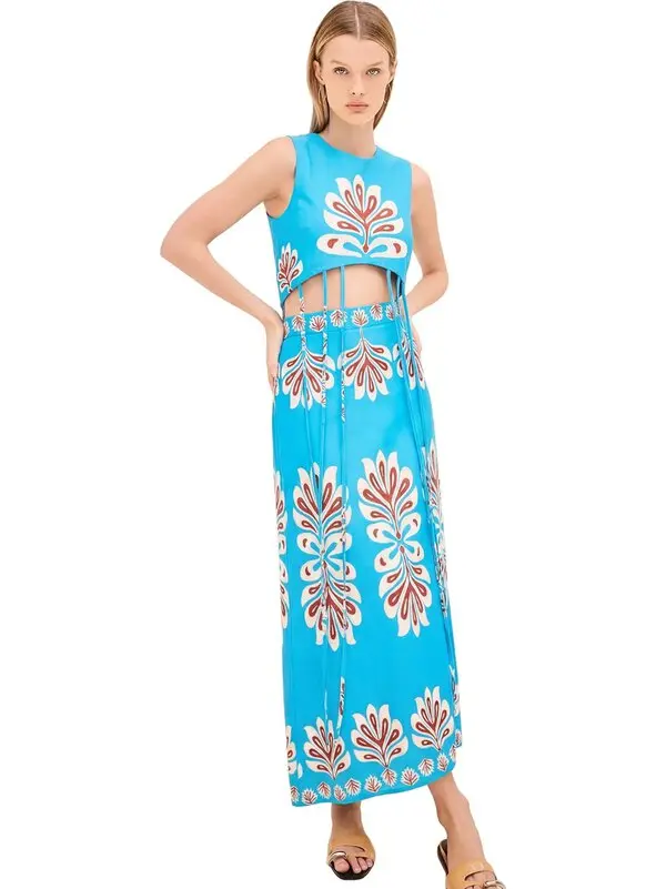 Alexis Leontine Top - Cerulean Bloom
