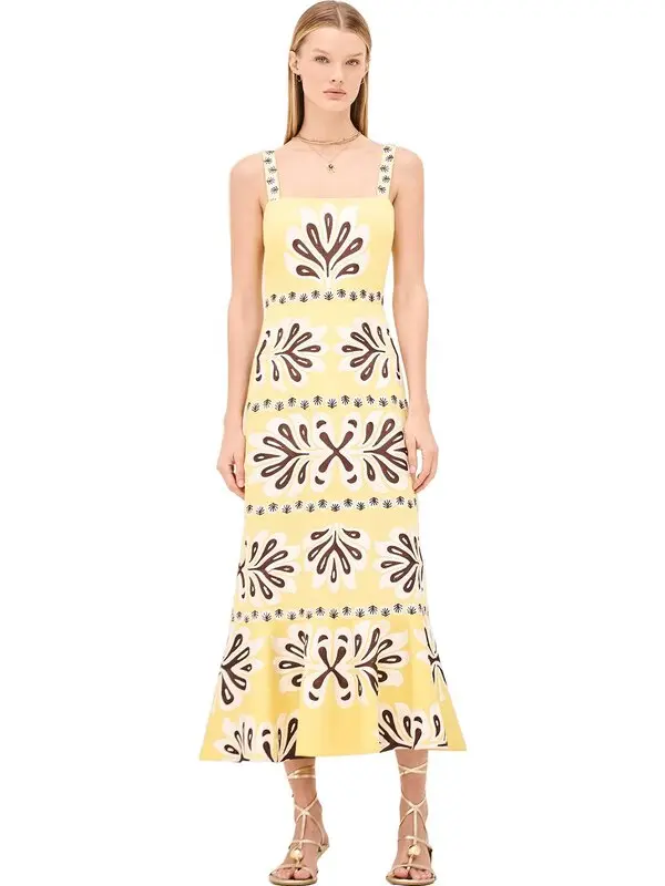Alexis Sirena Sleeveless Printed Midi Dress - Sunlit Bloom