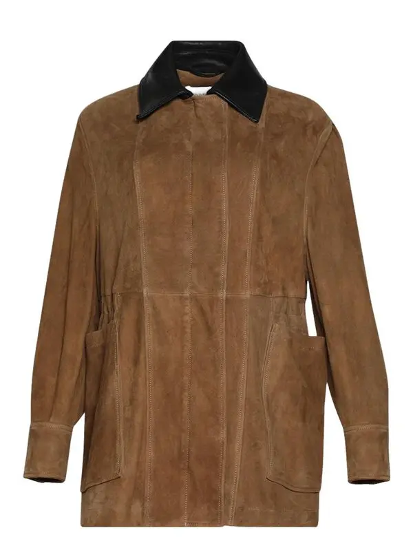 Nour Hammour Grange Suede Jacket - Camel