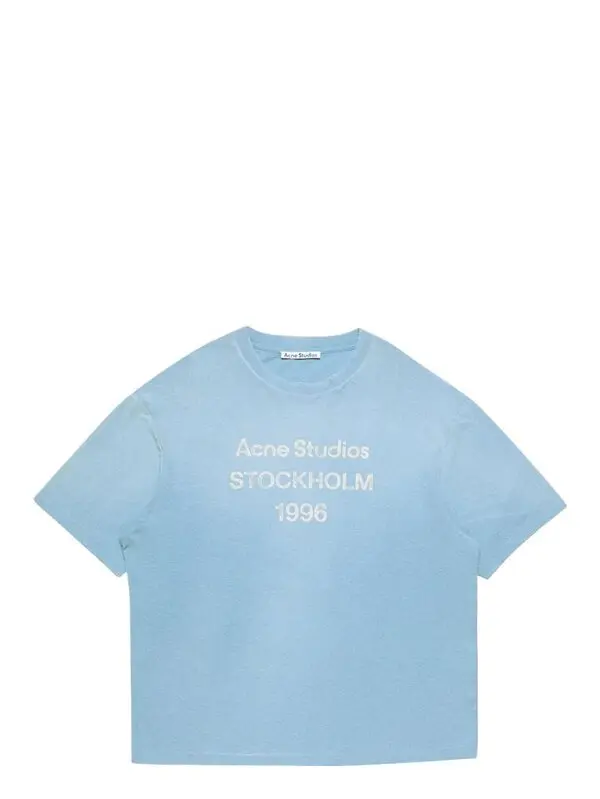 Acne Studios Sprayed Logo Tee Cornflower - Blue