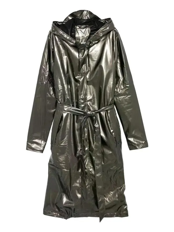 Rains A-line Belted Coat - Grey