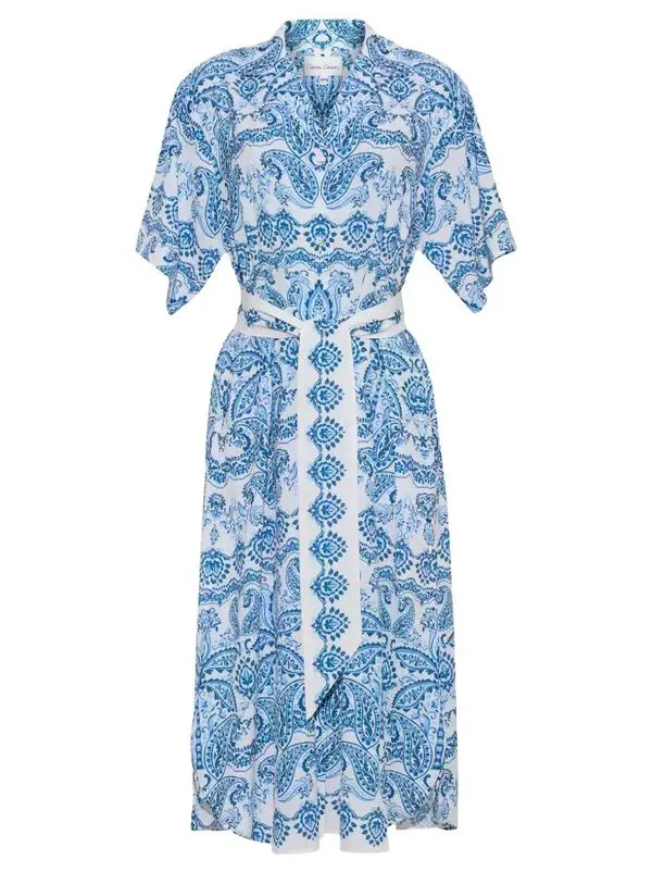 Cara Cara Rhodes Paisley-print Dress - Blue