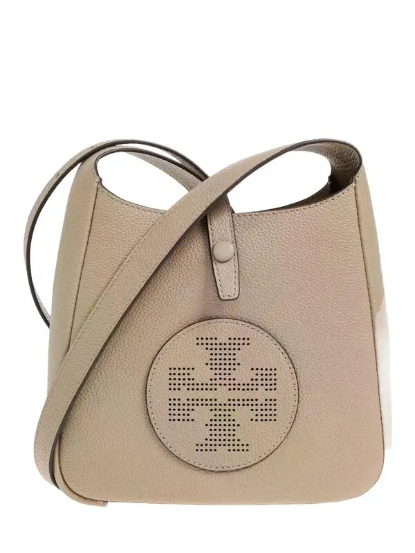 Tory Burch Miller Swing Perforated Logo Crossbody Bag - Brown