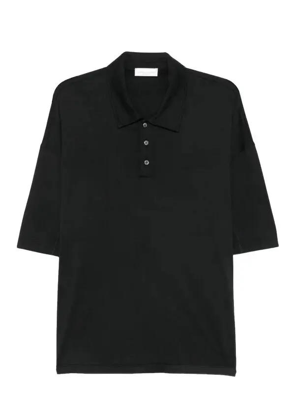 ROBERTO COLLINA Short-sleeve Polo Shirt - Black
