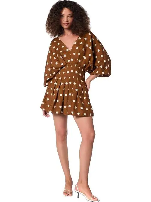 NICHOLAS Nicoline Dress - Spice Ivory Polka Dot