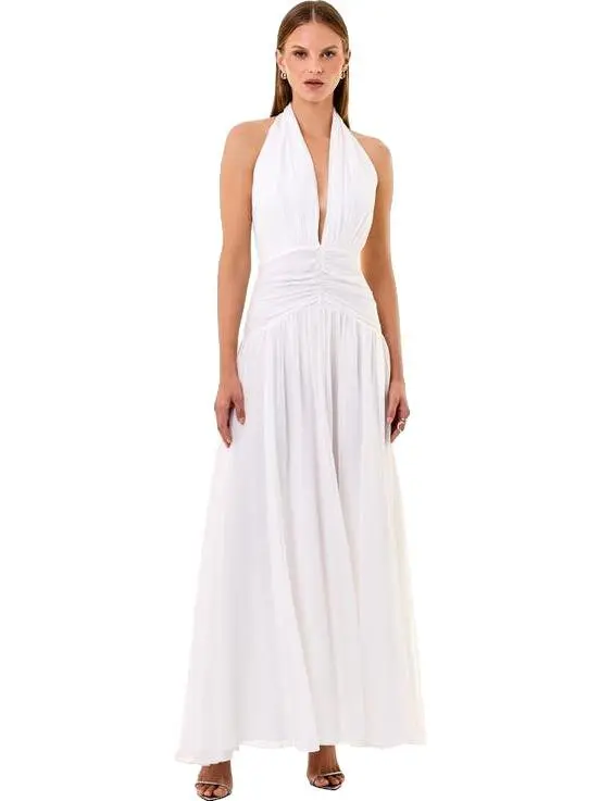 NICHOLAS Halter Neck Maxi Dress - Ivory