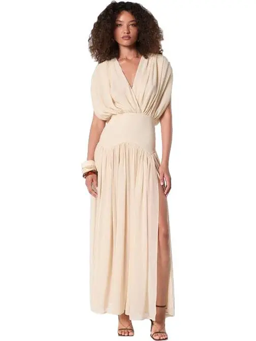 NICHOLAS Giana Georgette Maxi Dress - Ecru
