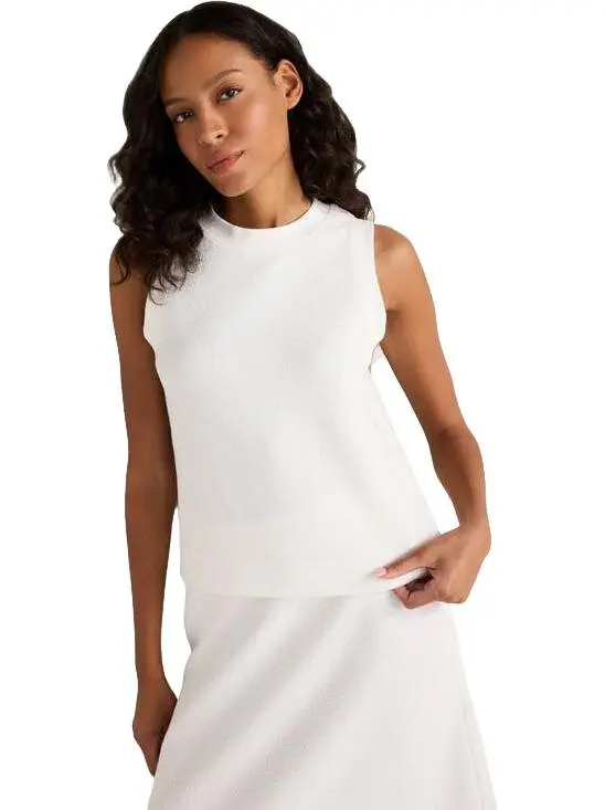 HAVEN WELL WITHIN Cotton Blend Textured Tank - Ivory