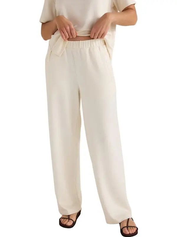 HAVEN WELL WITHIN Relaxed Barrel Leg Pants - Ivory