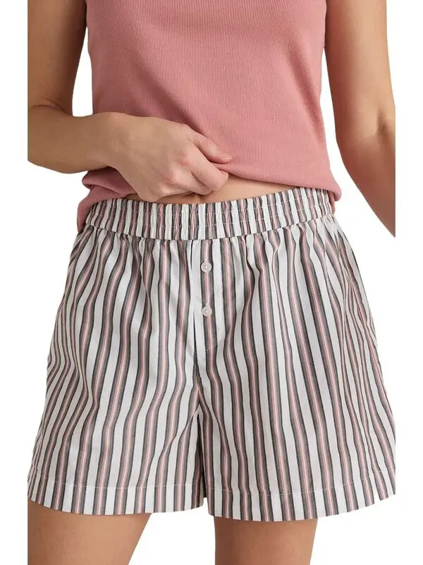 HAVEN WELL WITHIN Organic Cotton Poplin Boxer Shorts - Deep Willow Multi