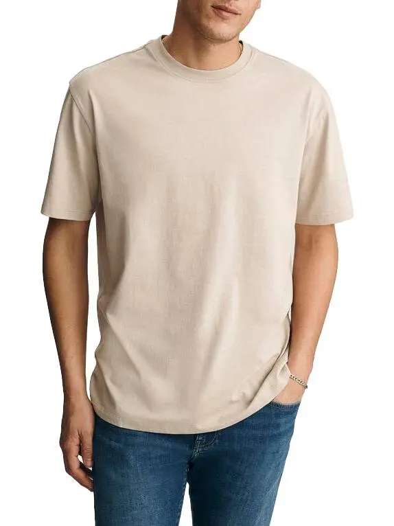 MAVI Light Tan Cotton Crewneck T-shirt - Feather Gray